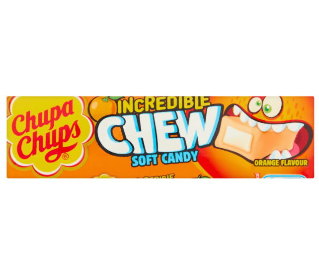 CHUPA CHUPS BubBLE GUM, Incredible Chew Orange, Holland — European Food ...