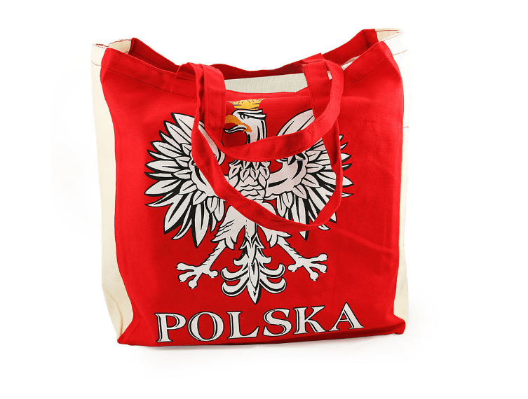 Cotton bag Poland, red eagle,bialy orzel, torba,Polska — European Food ...