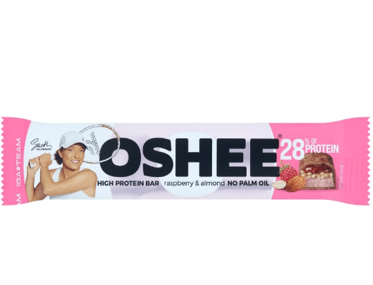 HIGH PROTEIN BAR IGA ,RASPBERRY AND ALMOND, OSHEE — European Food and Gifts